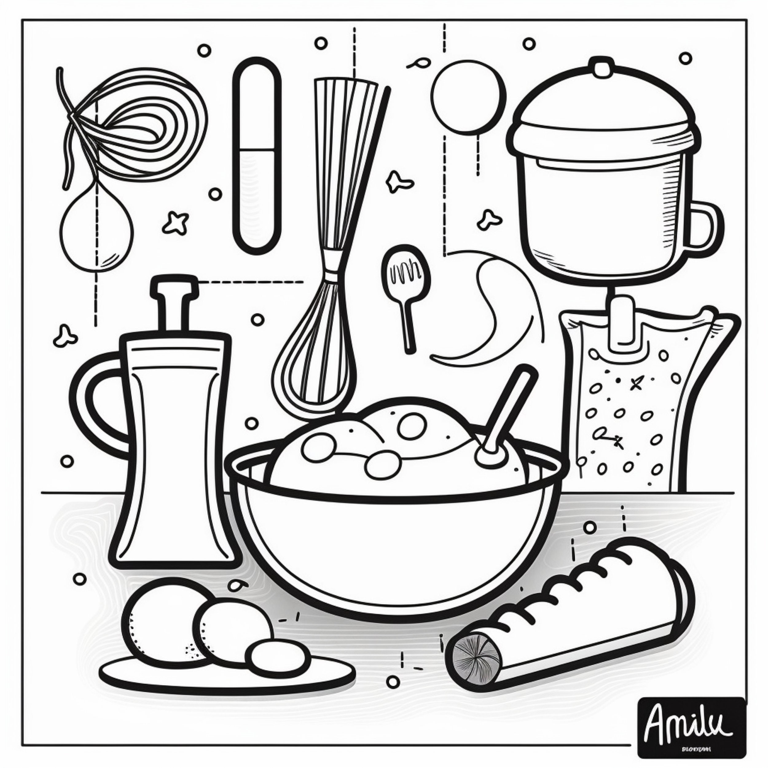 Cooking 2- Coloring Pages (5) - Etsy