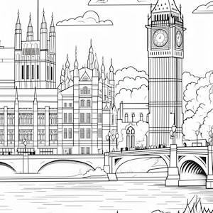 Cities 4- Coloring Pages (5) - Etsy