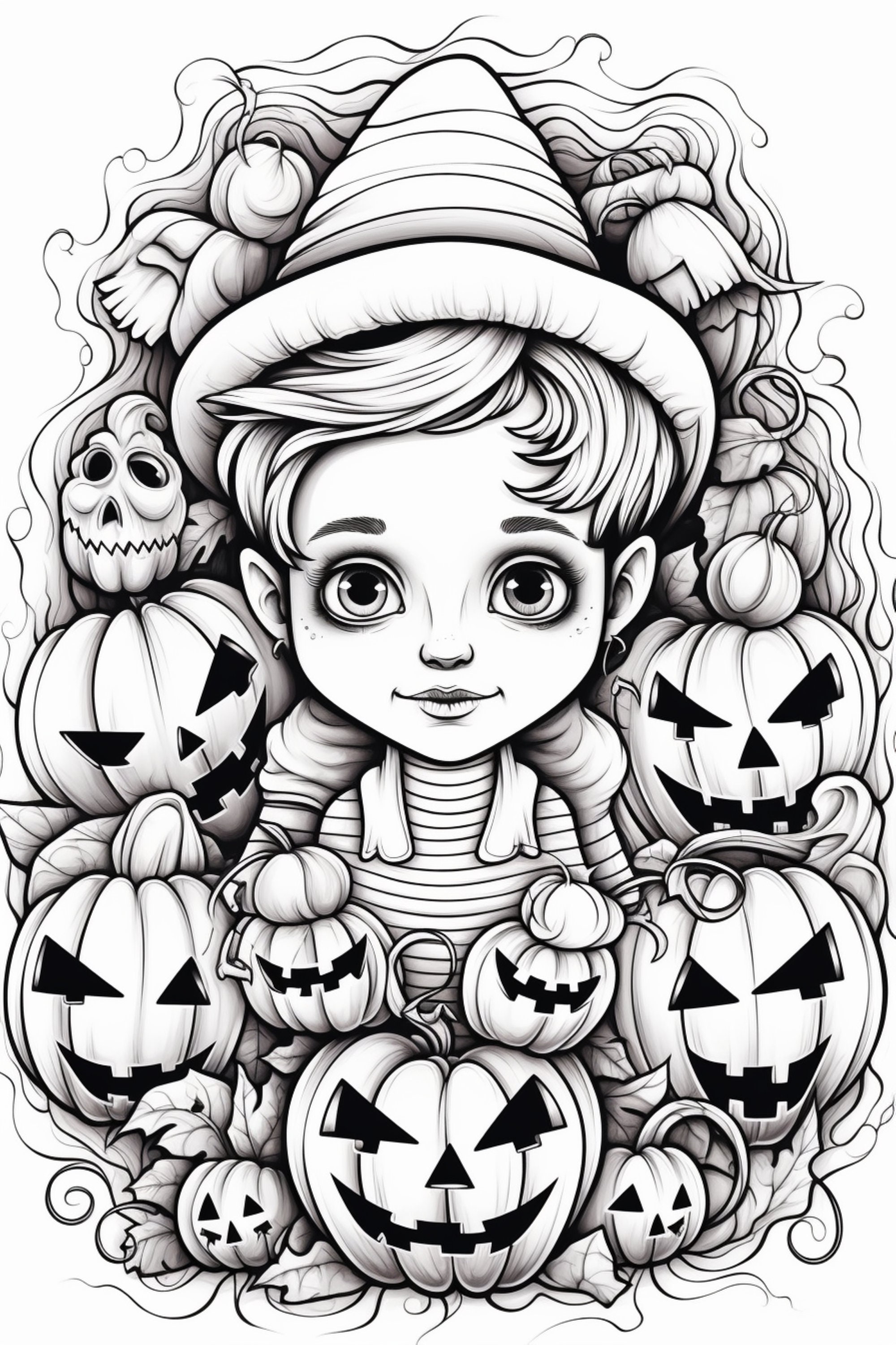 Halloween 12 Coloring Pages 5 - Etsy