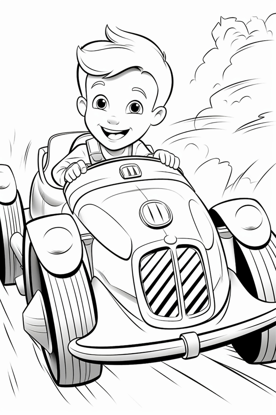 Race Car 1- Coloring Pages (5) - Etsy