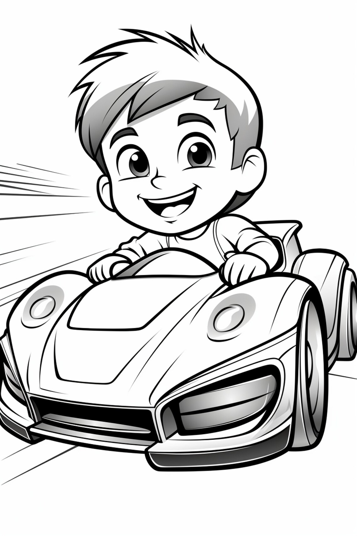 Race Car 4- Coloring Pages (5) - Etsy