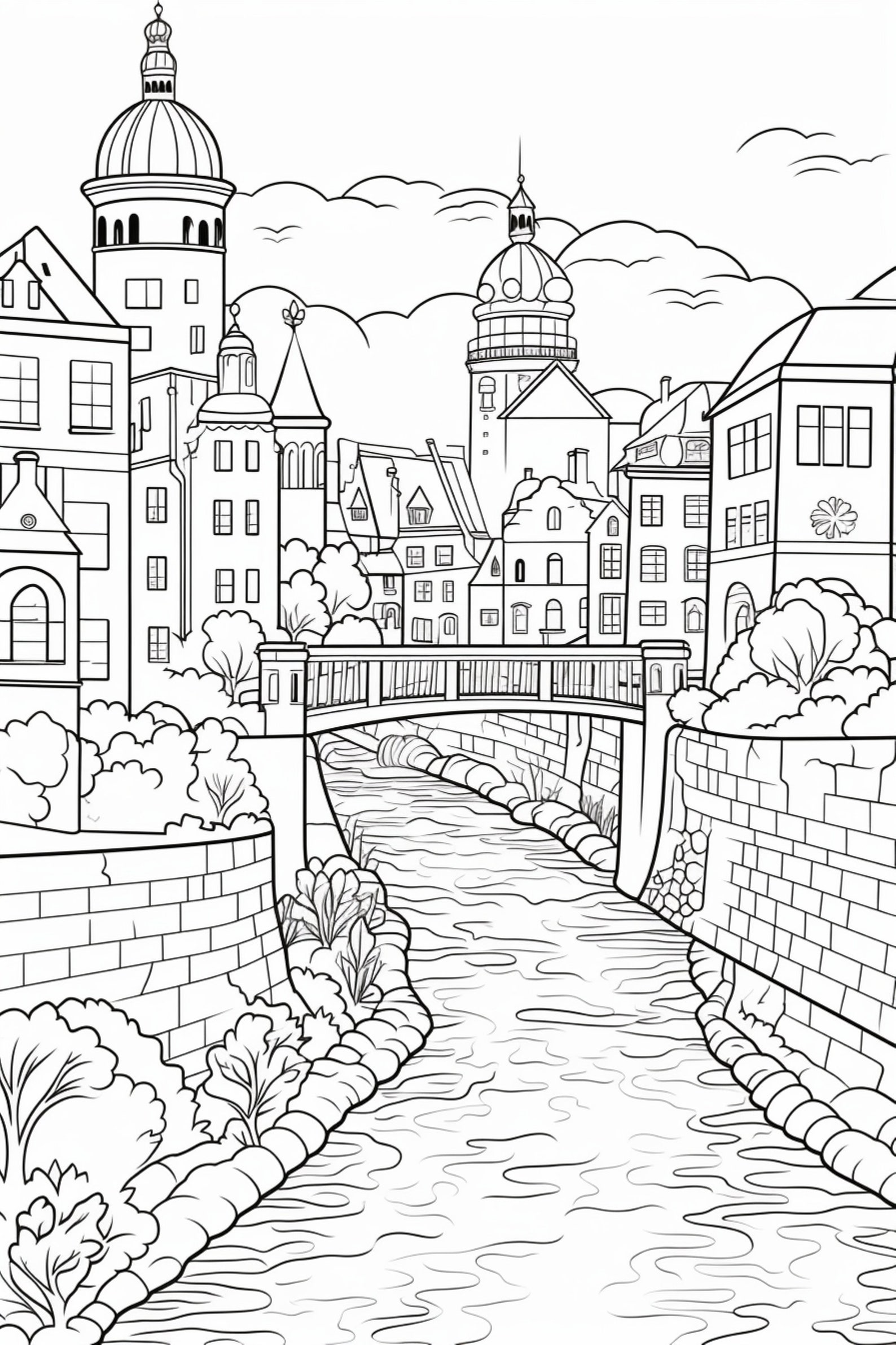 Cities 1- Coloring Pages (5) - Etsy