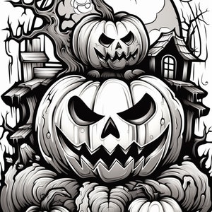 Halloween 6 Coloring Pages 5 - Etsy