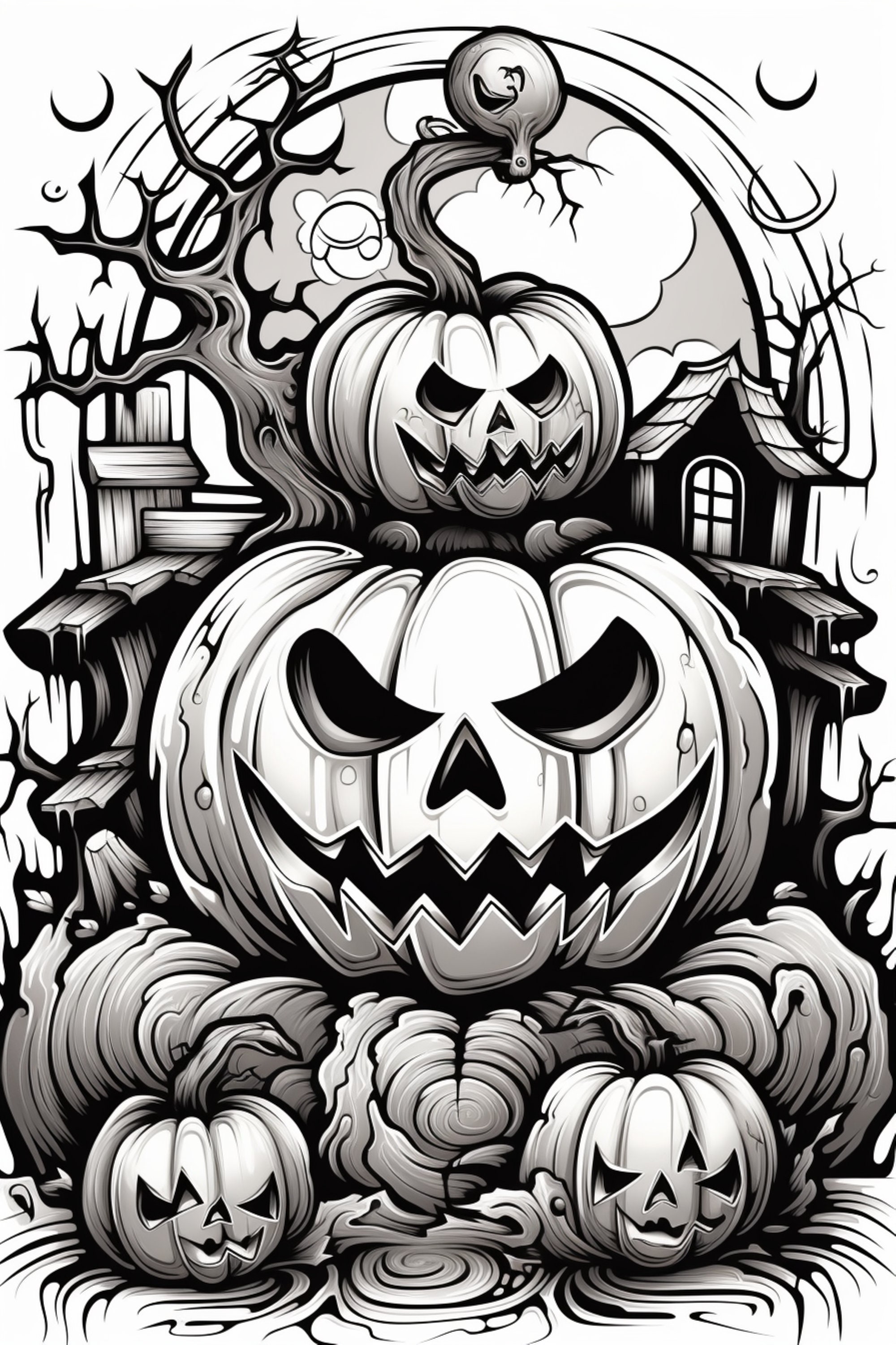 Halloween 6 Coloring Pages 5 - Etsy