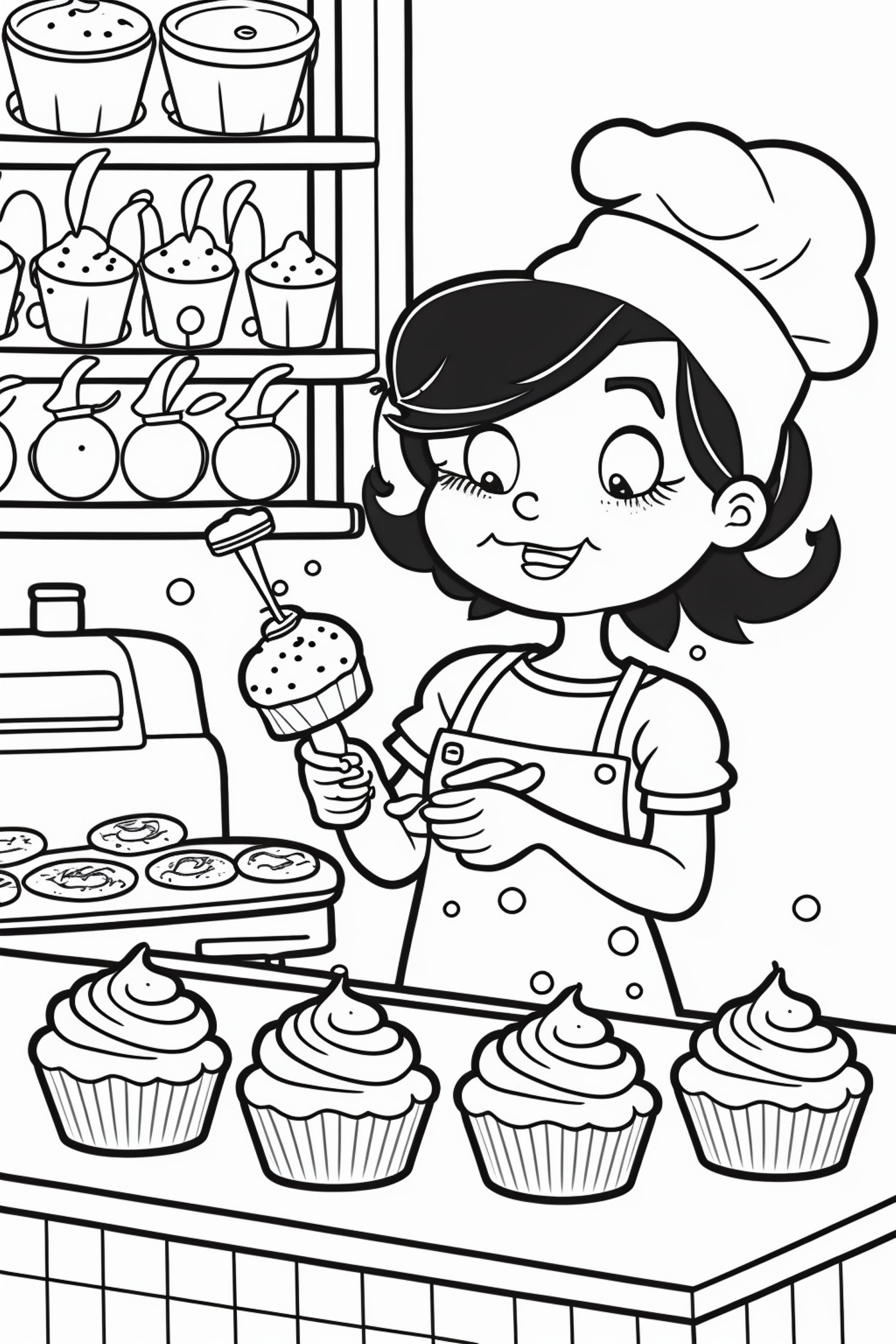 Cooking 3- Coloring Pages (5) - Etsy
