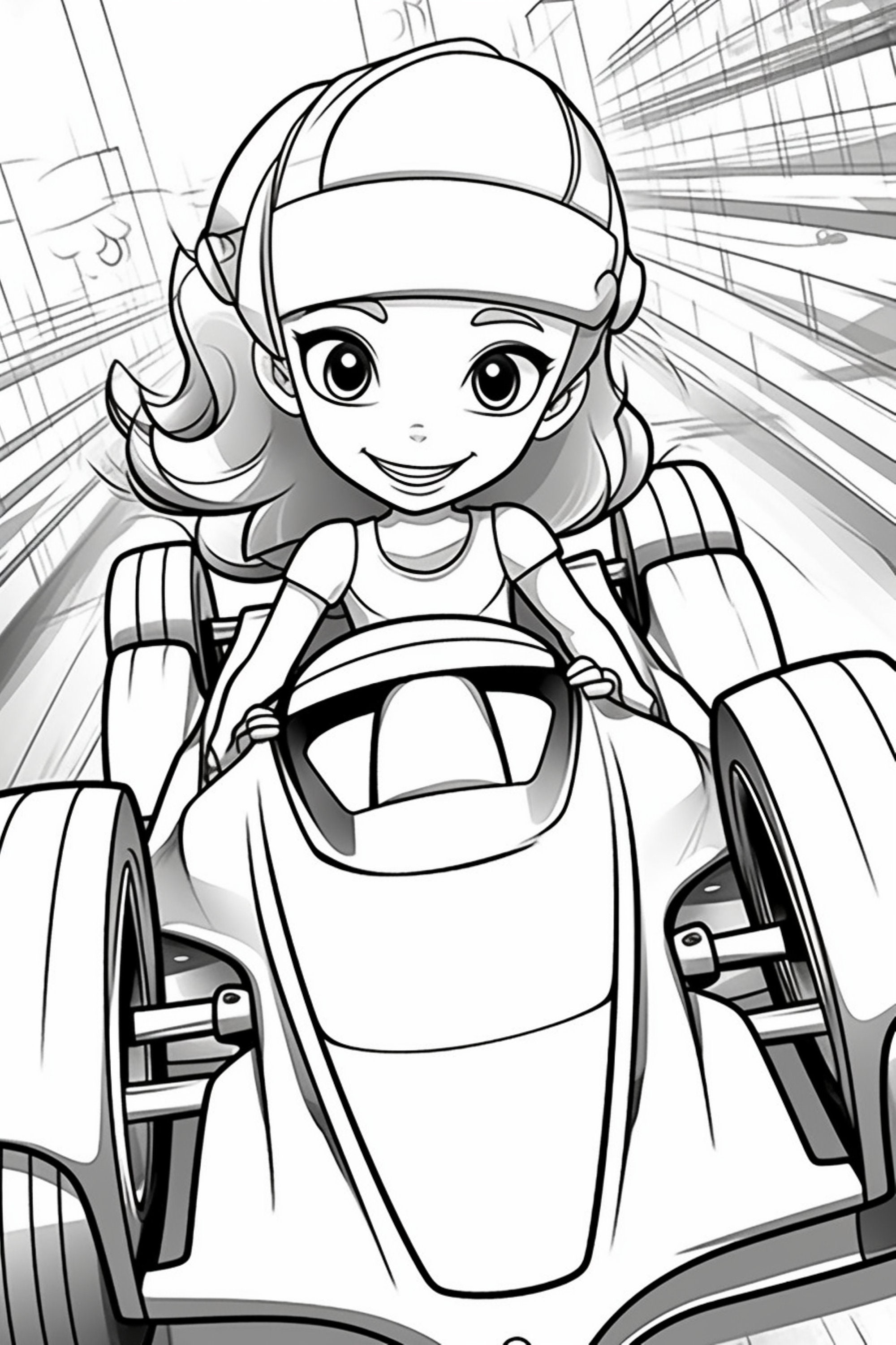 Race Car 4- Coloring Pages (5) - Etsy