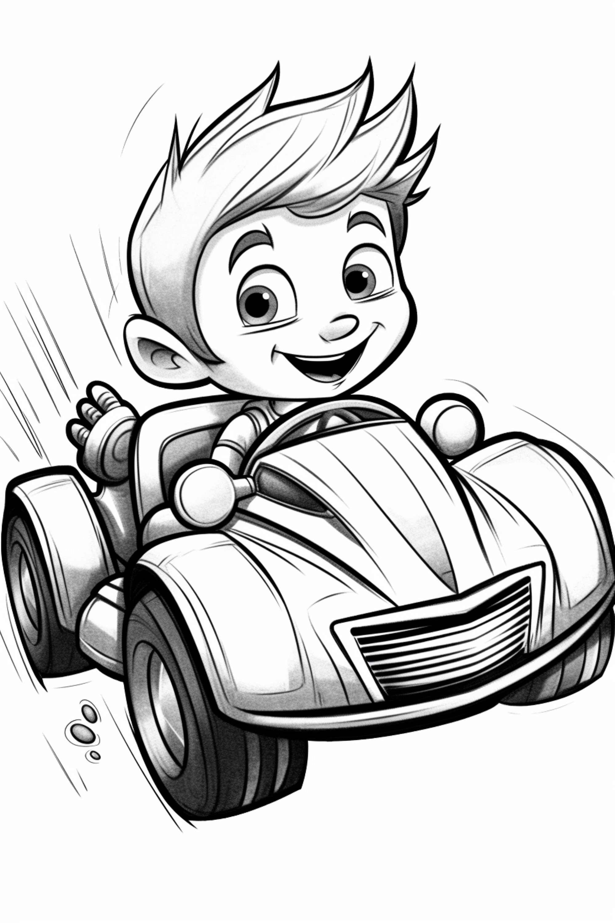 Race Car 7- Coloring Pages (5) - Etsy
