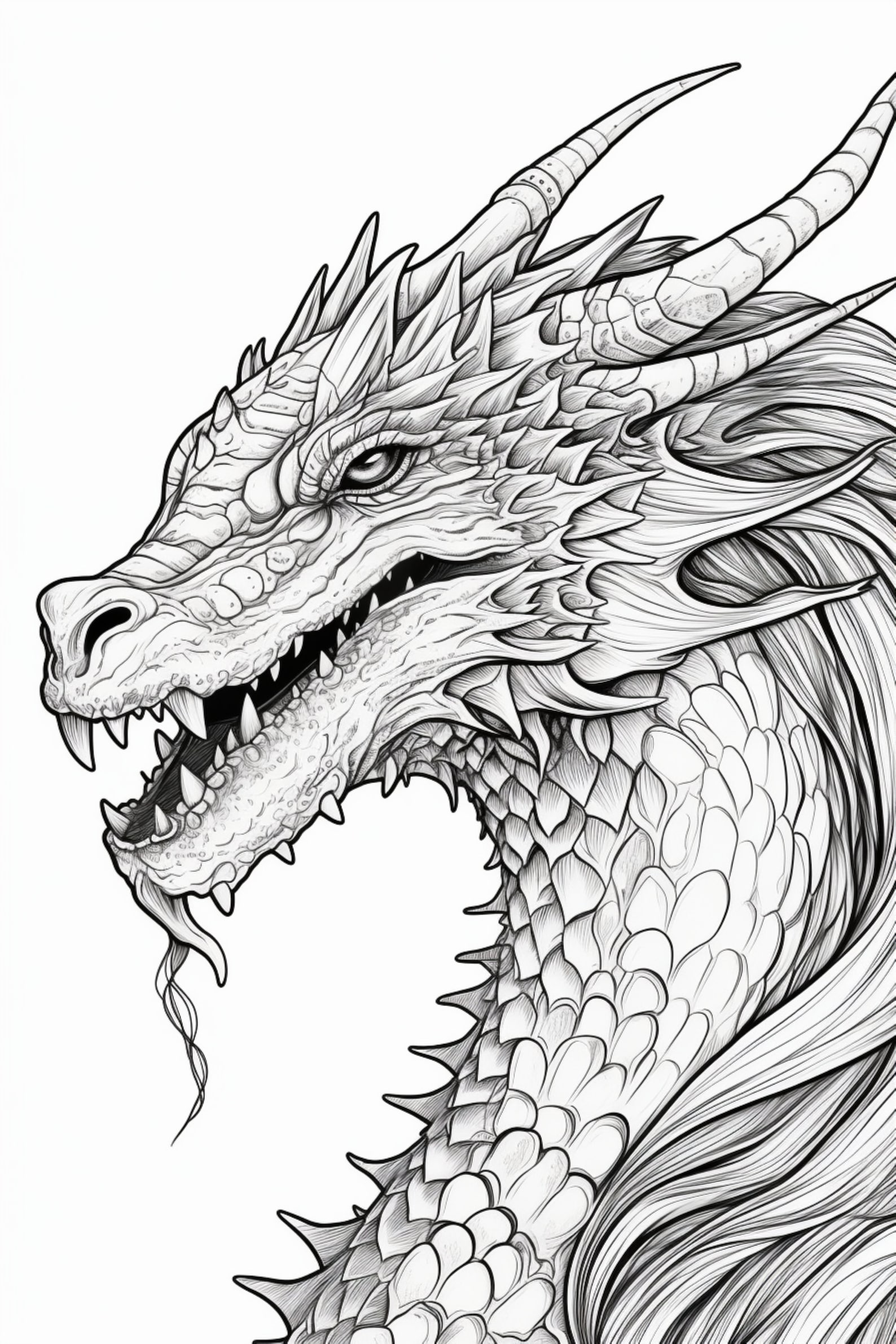 Dragon 15- Coloring Pages (5) - Etsy