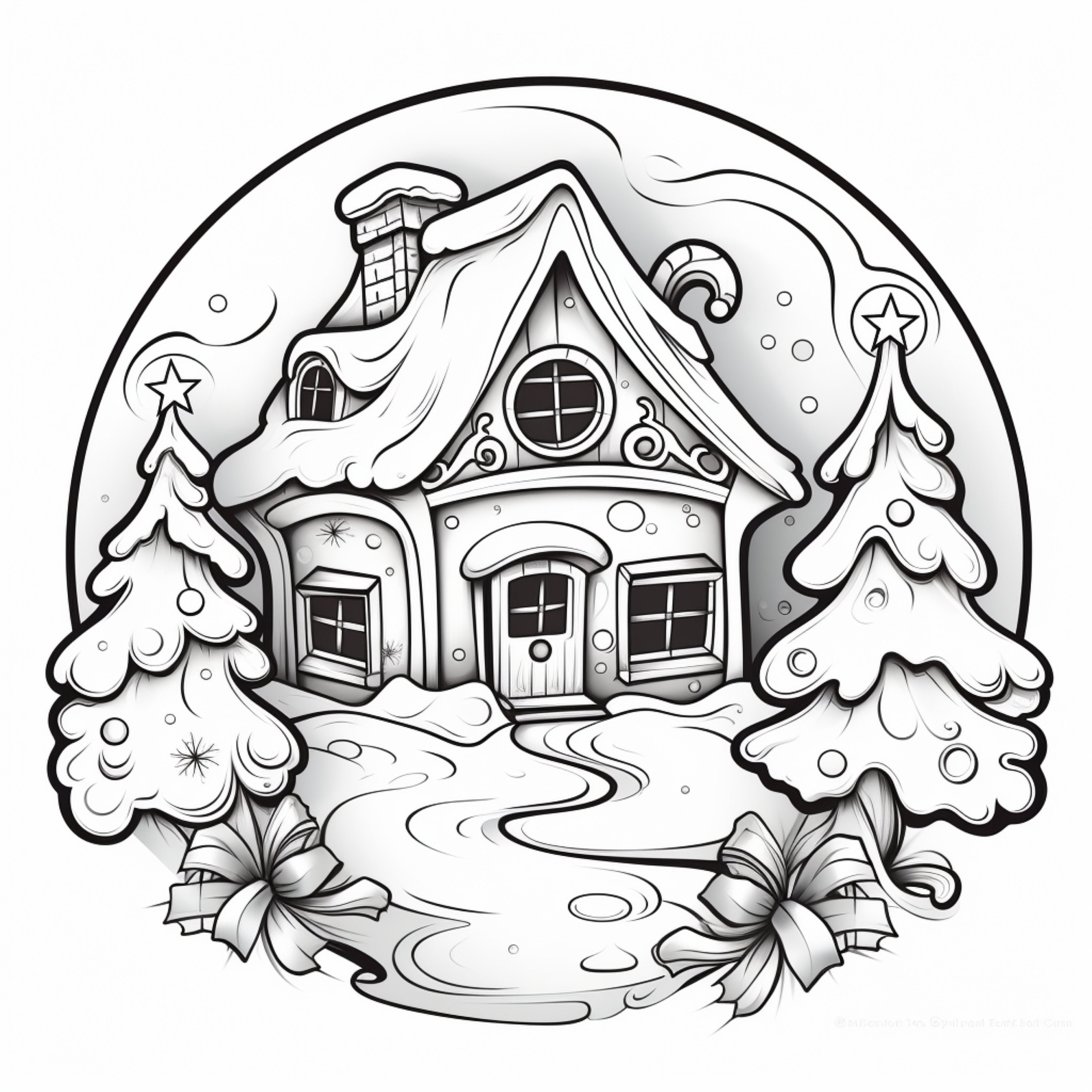 Winter/christmas 8 Coloring Pages 5 - Etsy