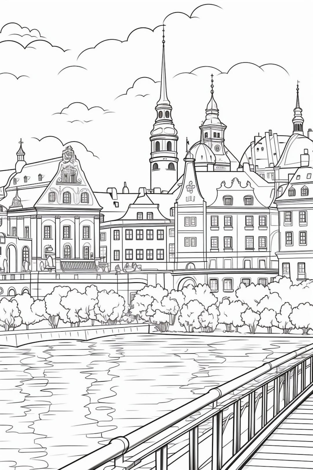 Cities 3- Coloring Pages (5) - Etsy