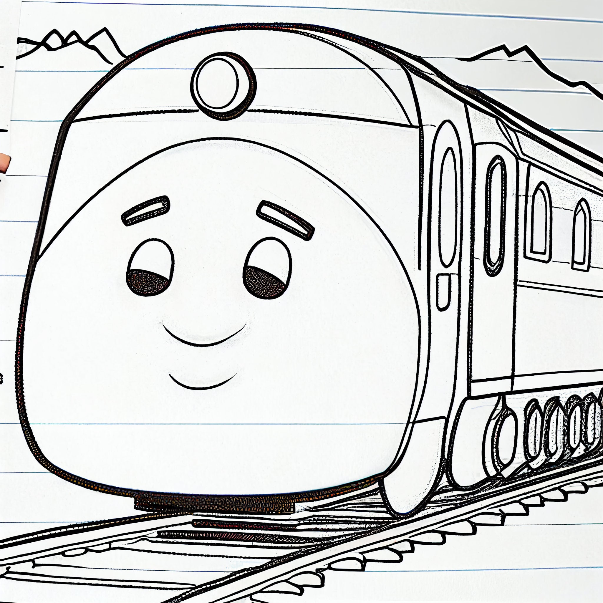 Train 2- Coloring Pages (4) - Etsy