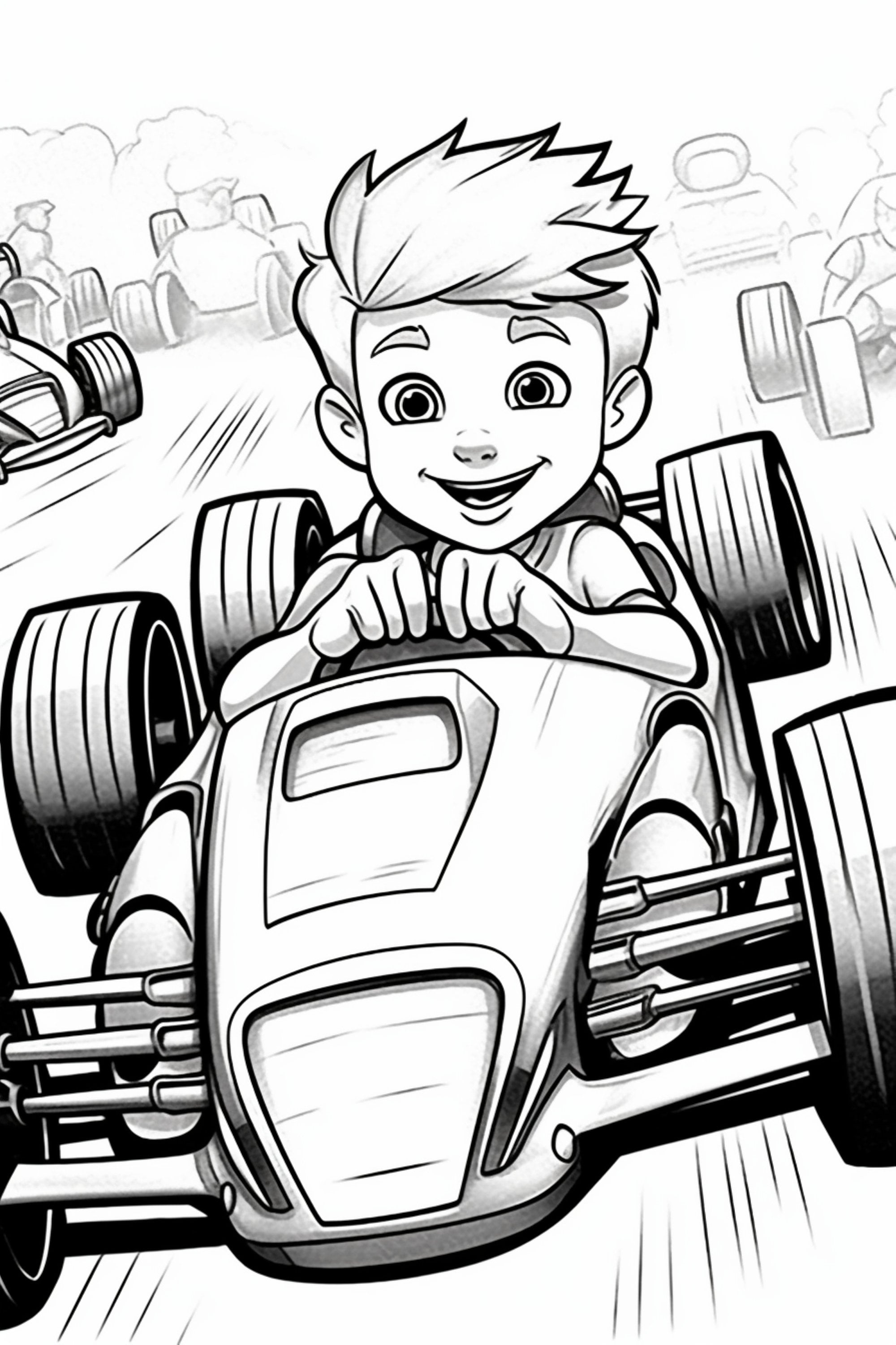 Race Car 6- Coloring Pages (5) - Etsy