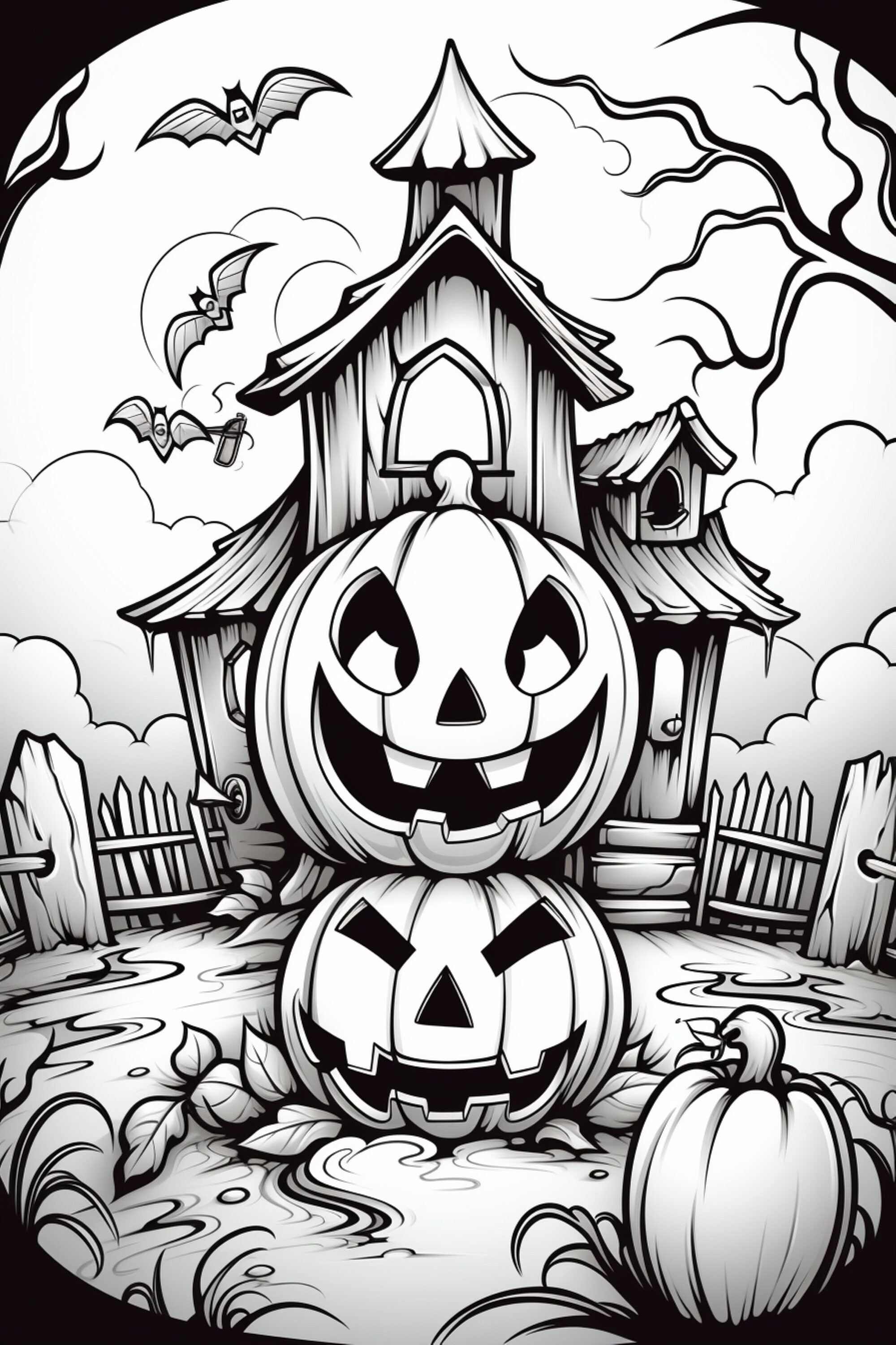 Halloween 10 Coloring Pages 5 - Etsy