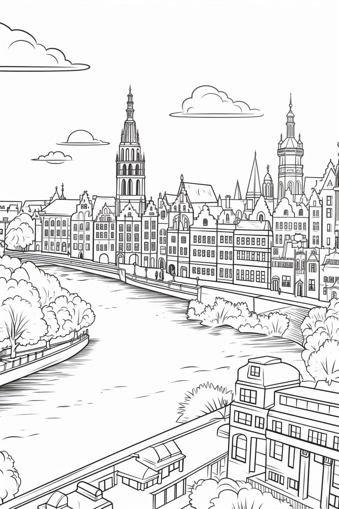 Cities 1- Coloring Pages (5) - Etsy