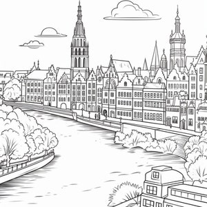 Cities 1- Coloring Pages (5) - Etsy