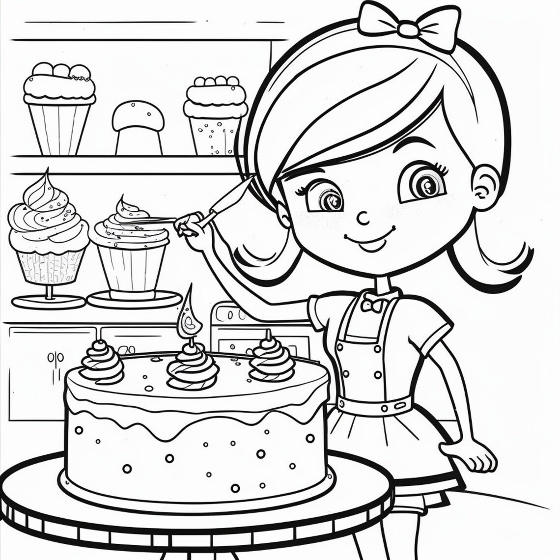 Cooking 2- Coloring Pages (5) - Etsy