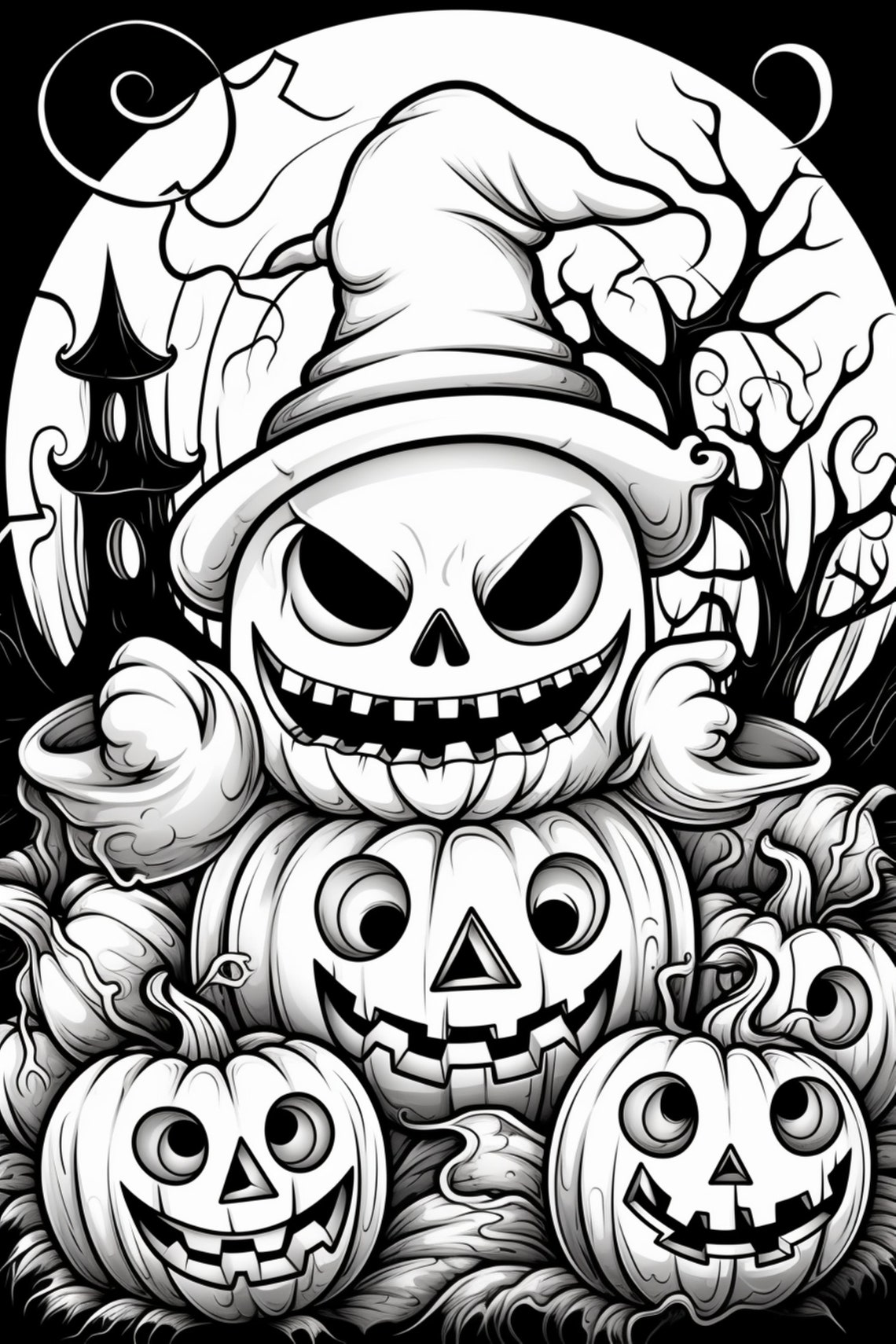 Halloween 15 Coloring Pages 5 - Etsy