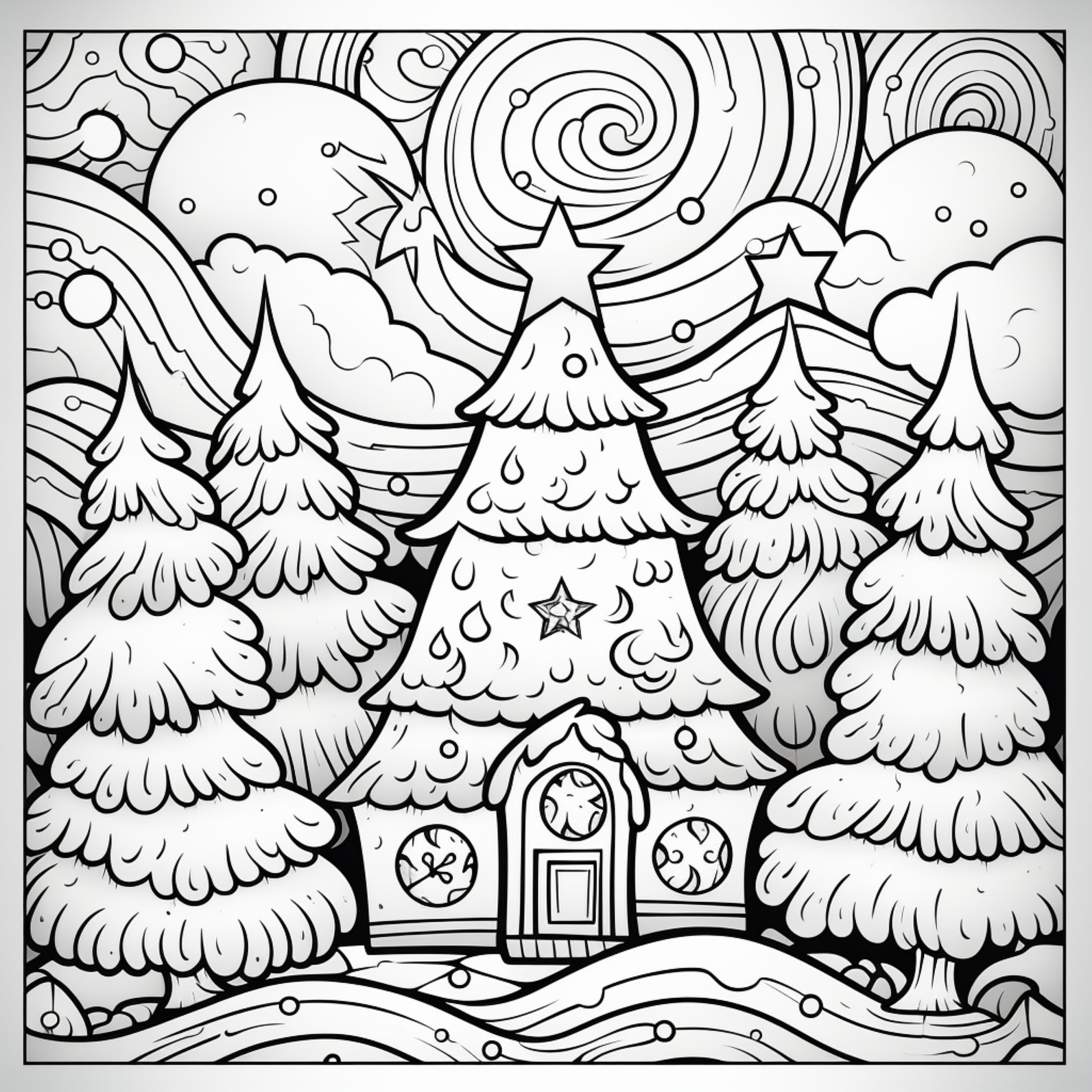 Winter/christmas 7 Coloring Pages 5 - Etsy