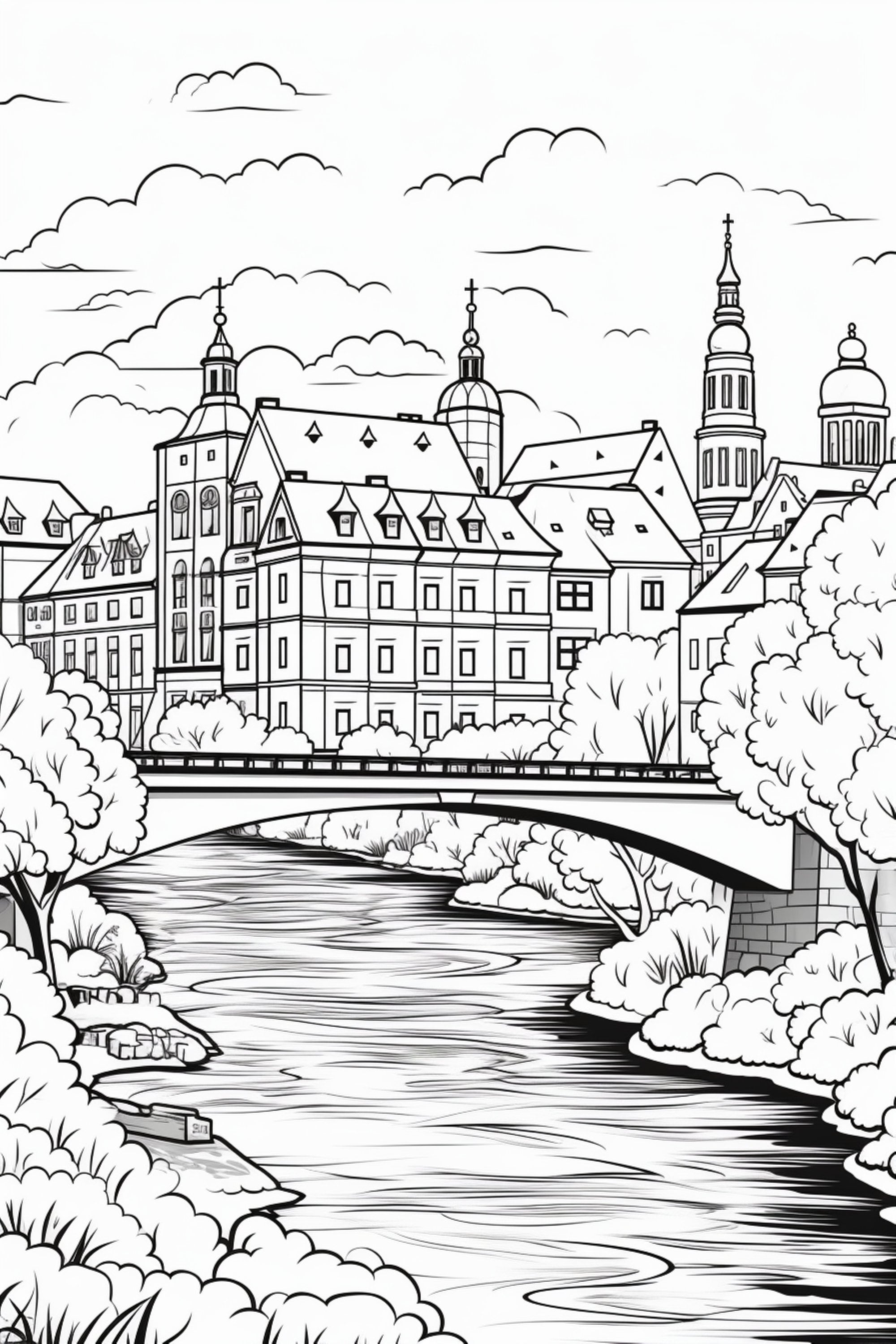 Cities 1- Coloring Pages (5) - Etsy