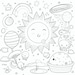 Outer Space 4- Coloring Pages (4) - Etsy