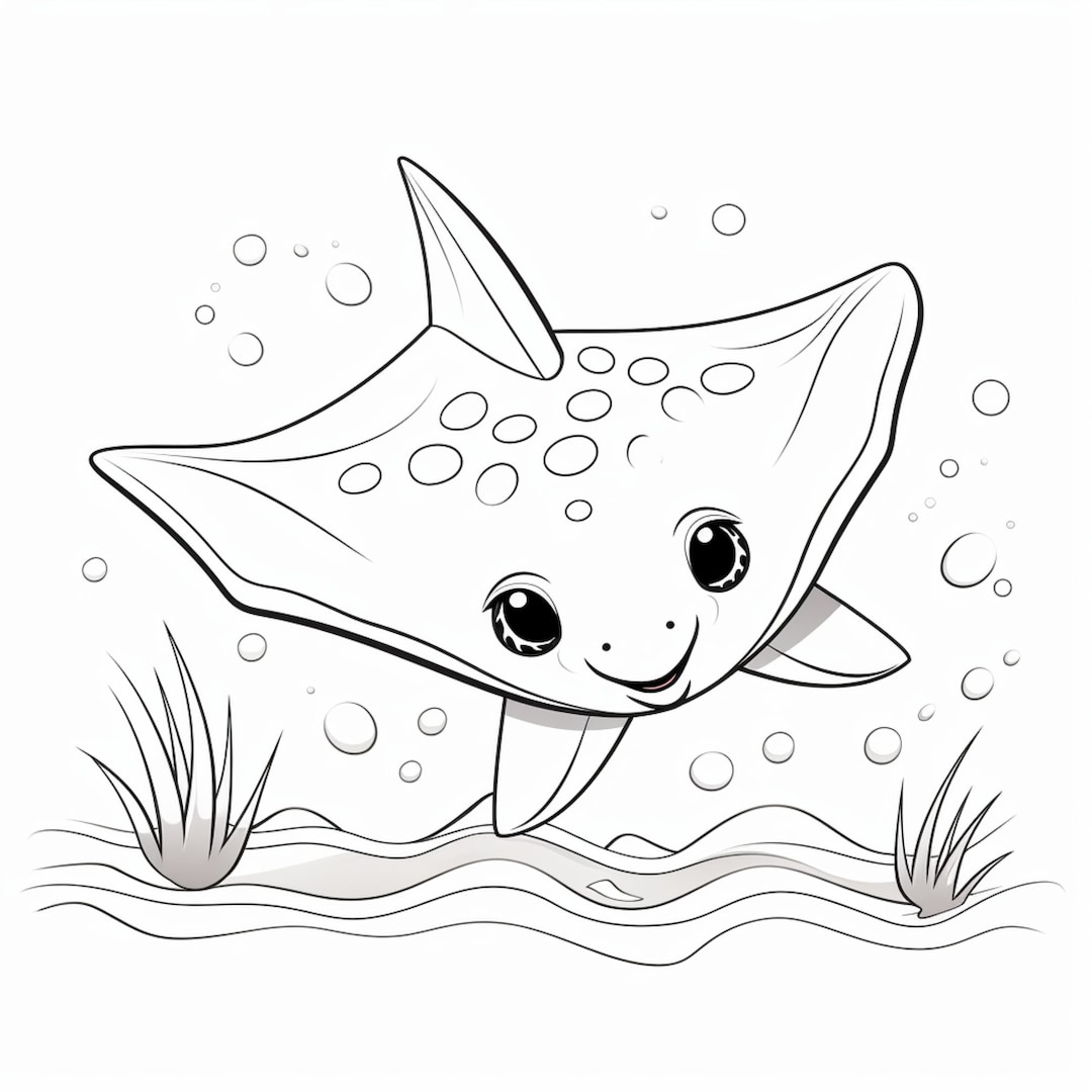 Ocean Creatures 1- Coloring Pages (5) - Etsy
