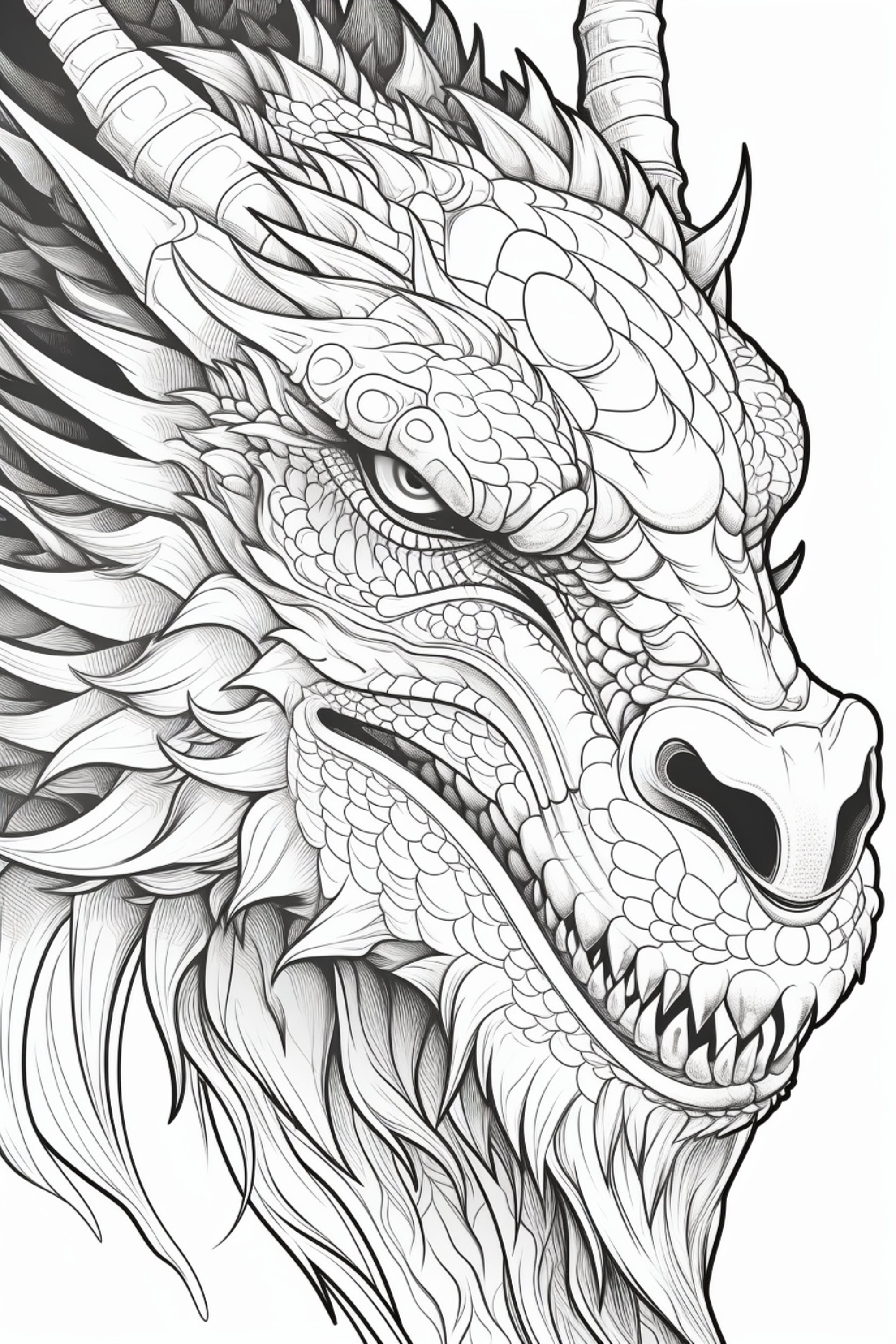 Dragon 16- Coloring Pages (5) - Etsy