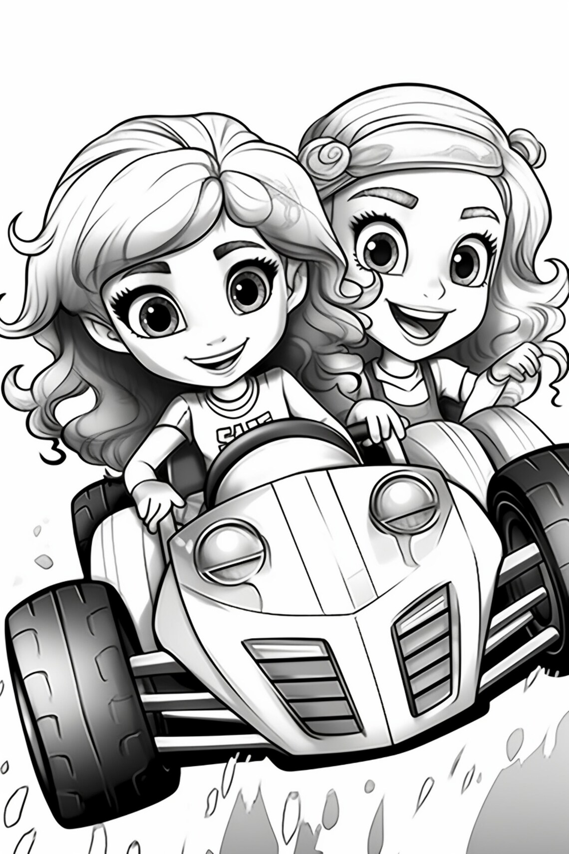 Race Car 2- Coloring Pages (5) - Etsy