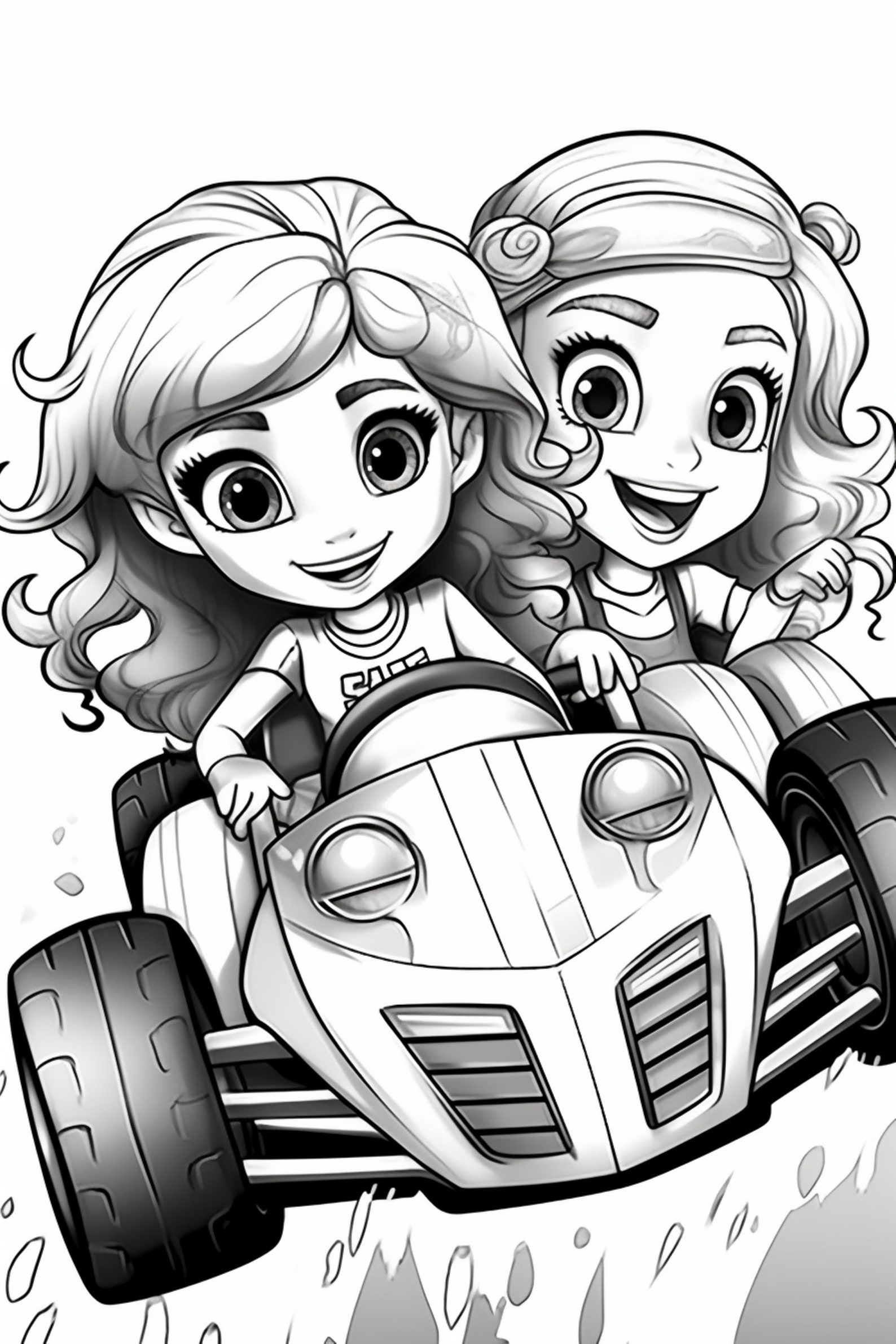 Race Car 2- Coloring Pages (5) - Etsy