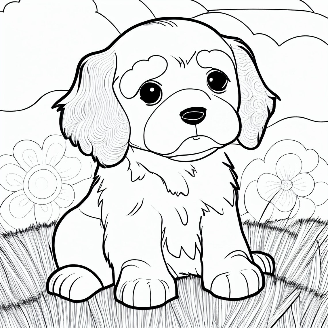Dogs 1- Coloring Pages (5) - Etsy
