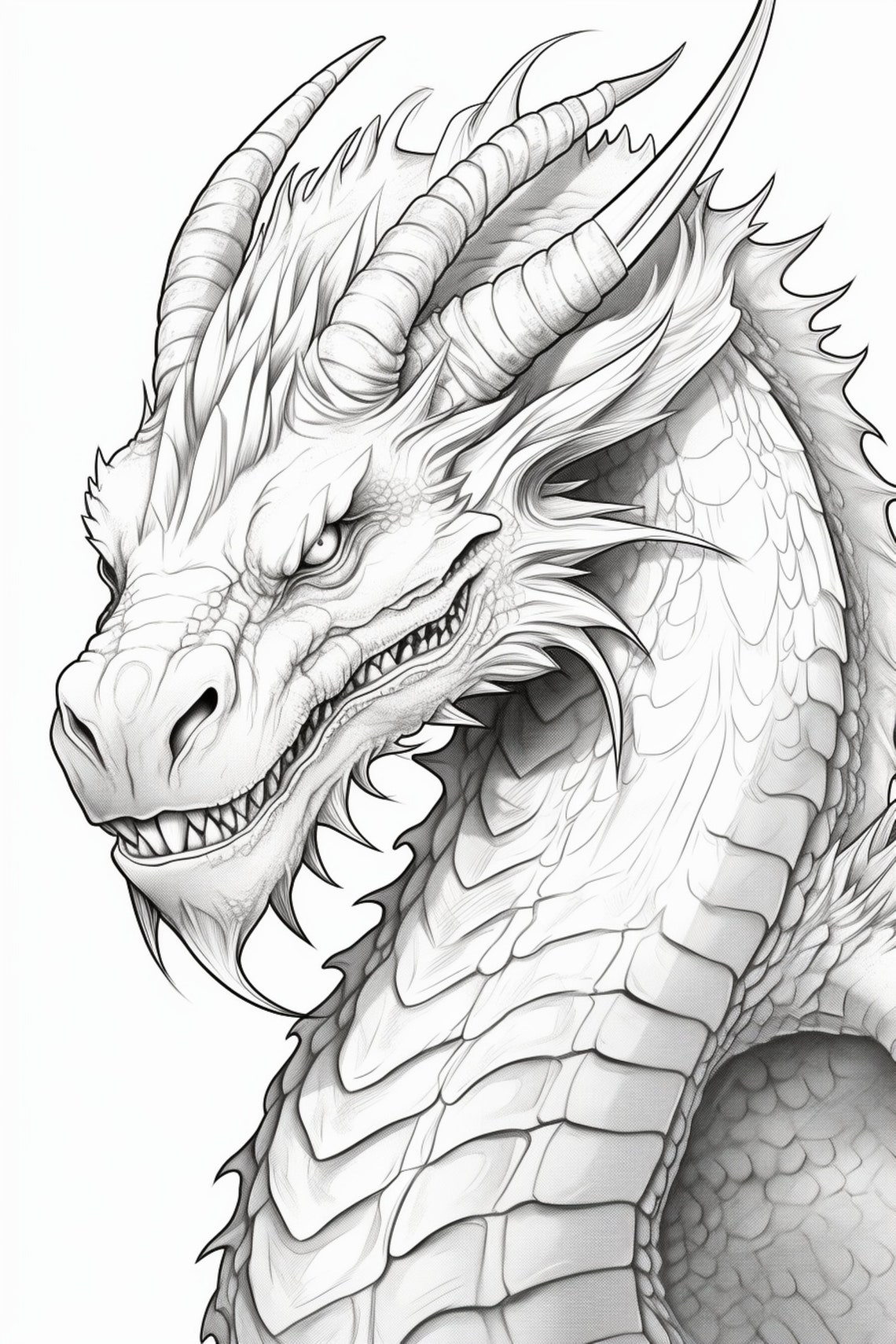 Dragon Coloring Pages 5 Printable PDF – Fun Fantasy Activity Sheets for ...