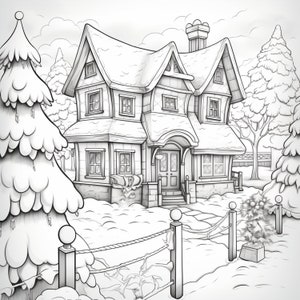 Winter/christmas 1 Coloring Pages 5 - Etsy