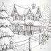 Winter/christmas 1 Coloring Pages 5 - Etsy