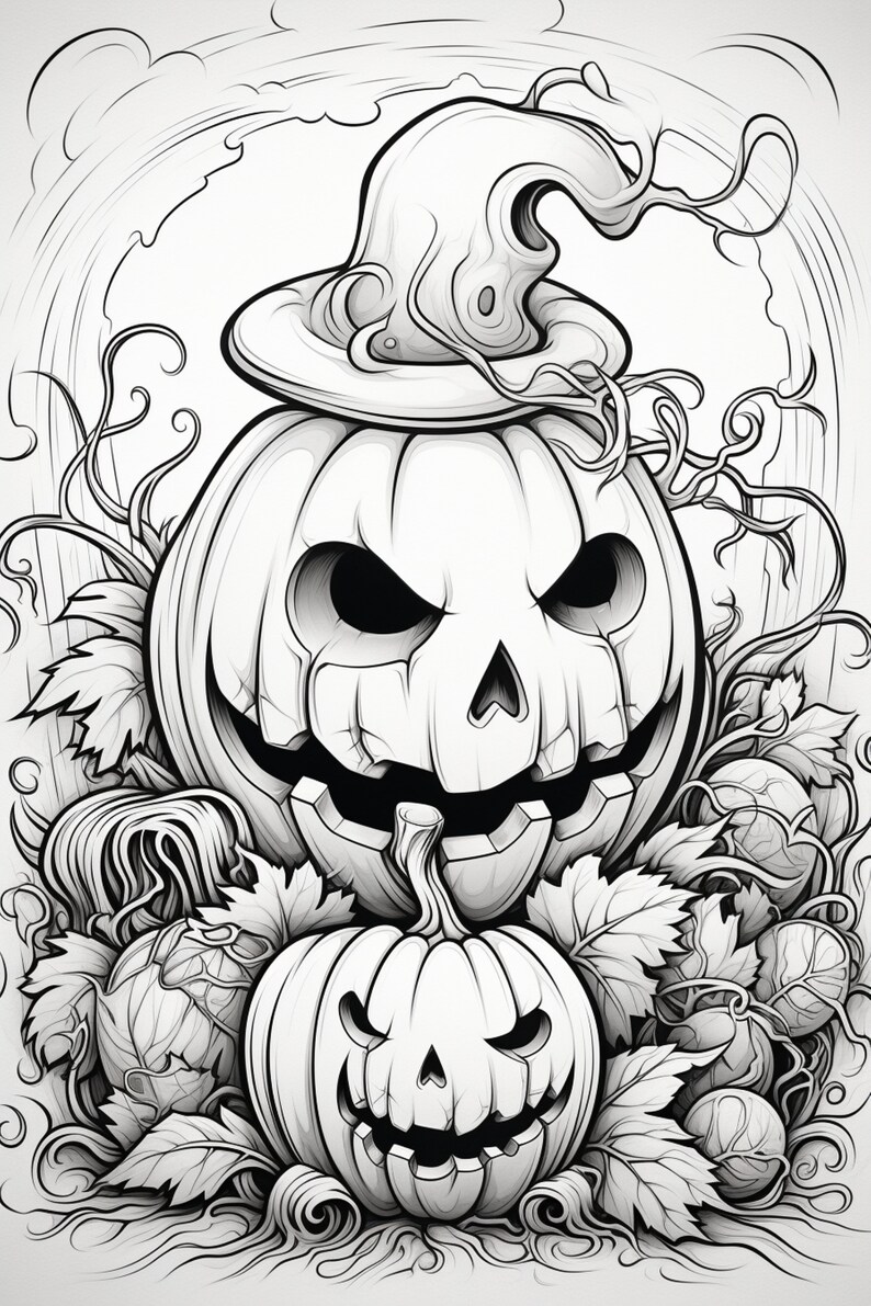 Halloween 6 Coloring Pages 5 - Etsy