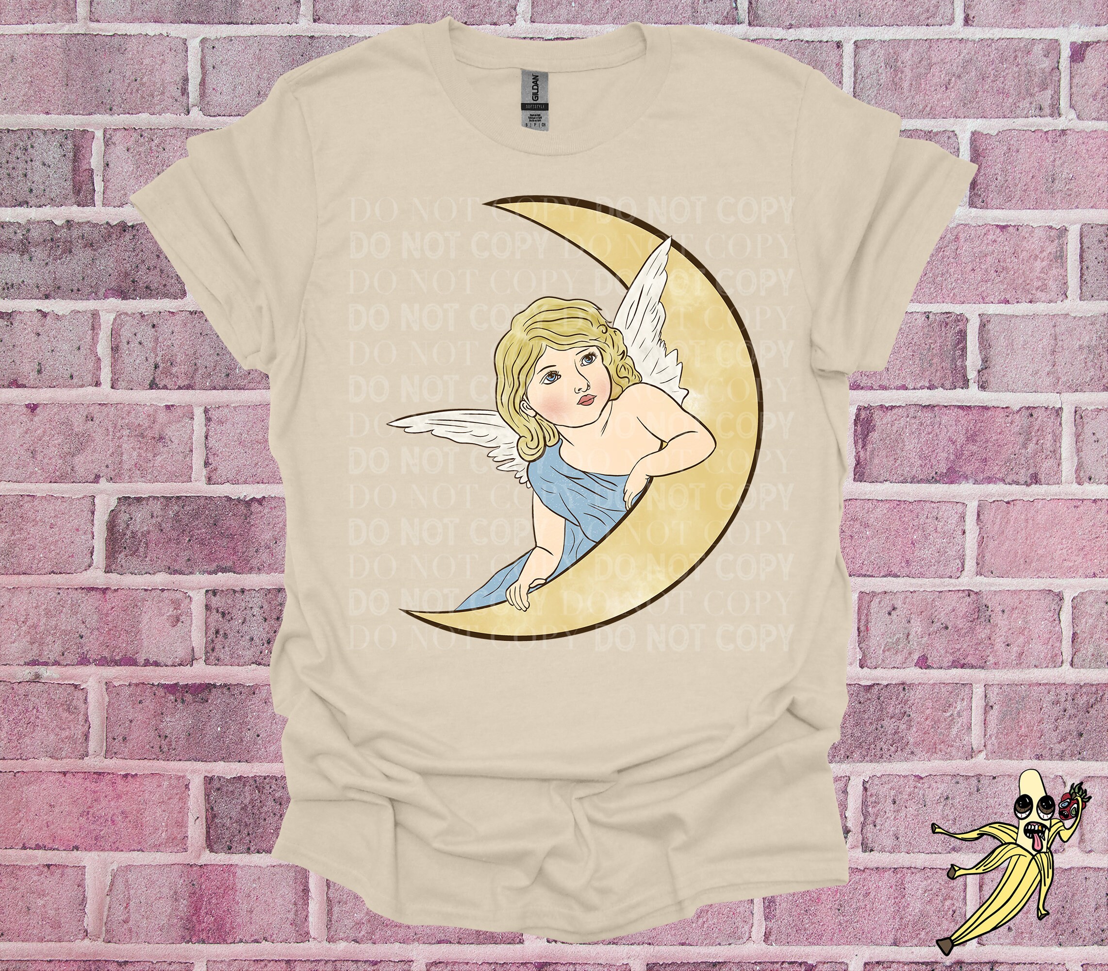 Moon Angel Sublimation Design Downloads PNG File Graphic Design - Etsy