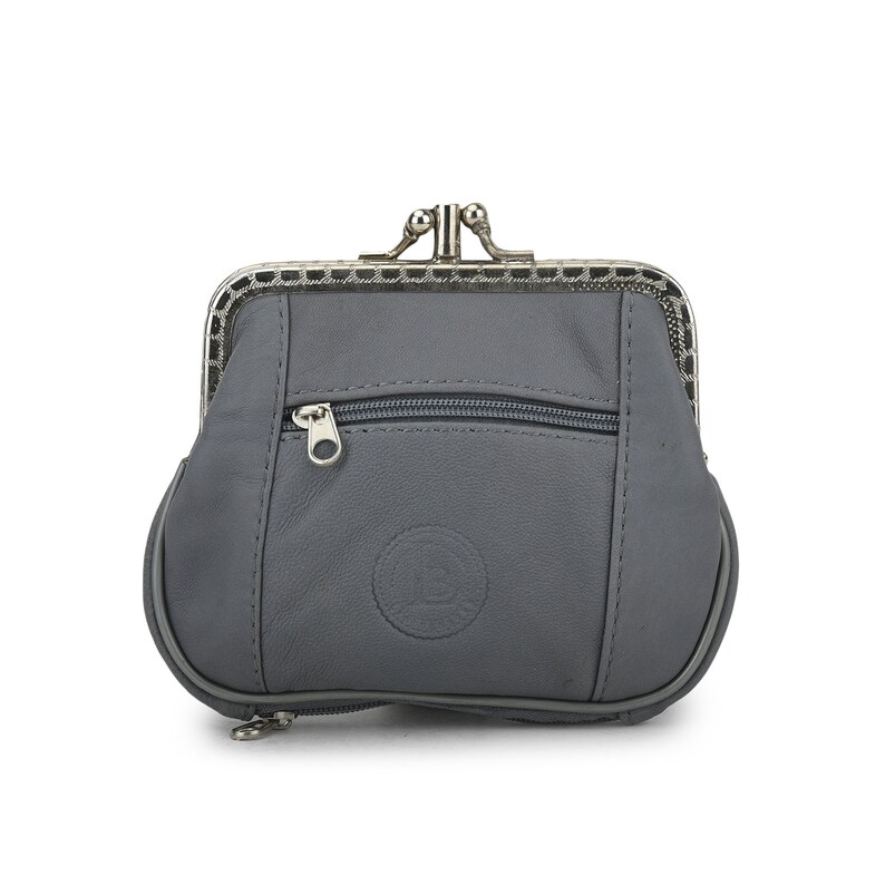 Large Coin Purse With Metal Frame and 2 Zipper Pockets Can Hold Cards ...