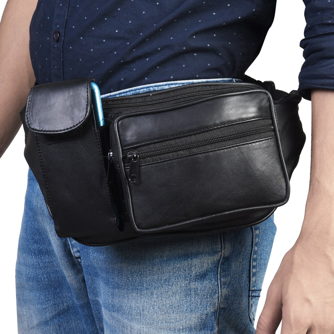 Fanny Pack Cross Body Bag With Cell Phone Pocket Genuine Leather ...