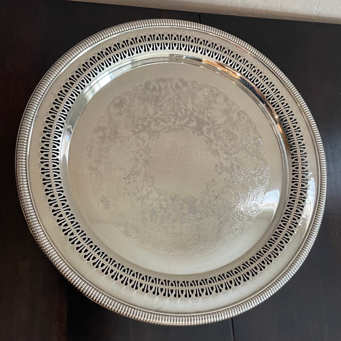 Vintage International Silver (high Quality) Tray or Platter. Round 12 1 ...