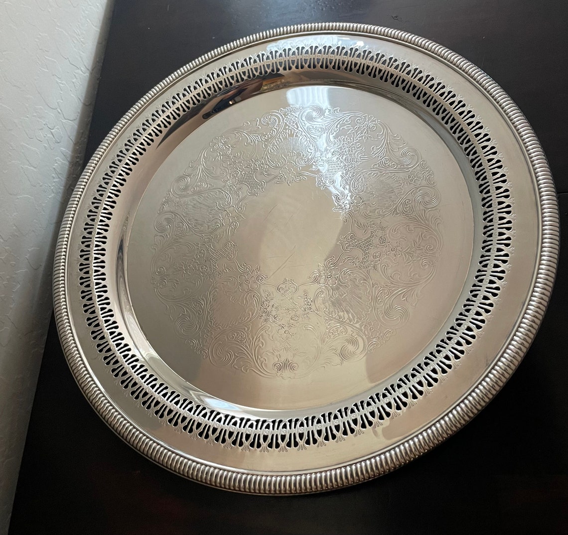 Vintage International Silver (high Quality) Tray or Platter. Round 12 1 ...