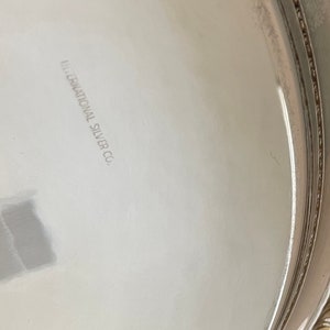 Vintage International Silver Tray or Platter. Round 12 1/4 With Ornate ...