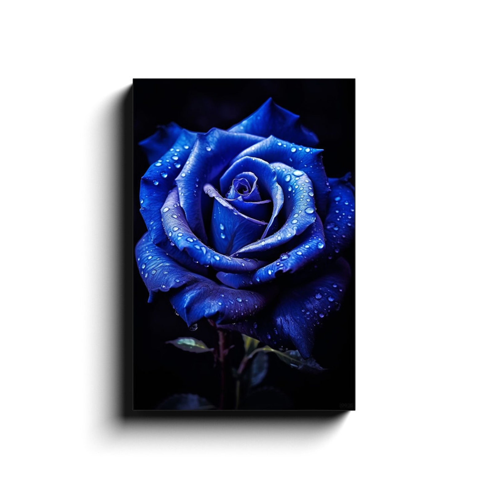 Realistic Blue Rose Canvas Print - Beautiful Floral Art for Your Home ...