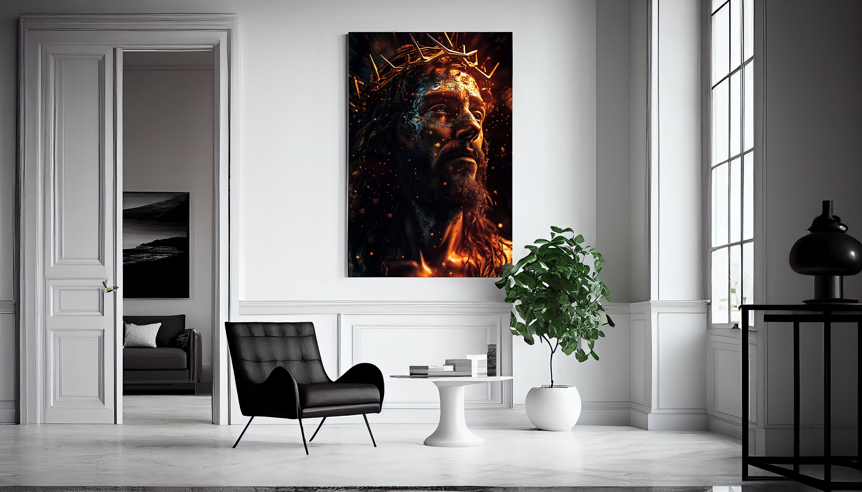 Sun of Light: Spiritual Jesus Sun Canvas Art - Etsy