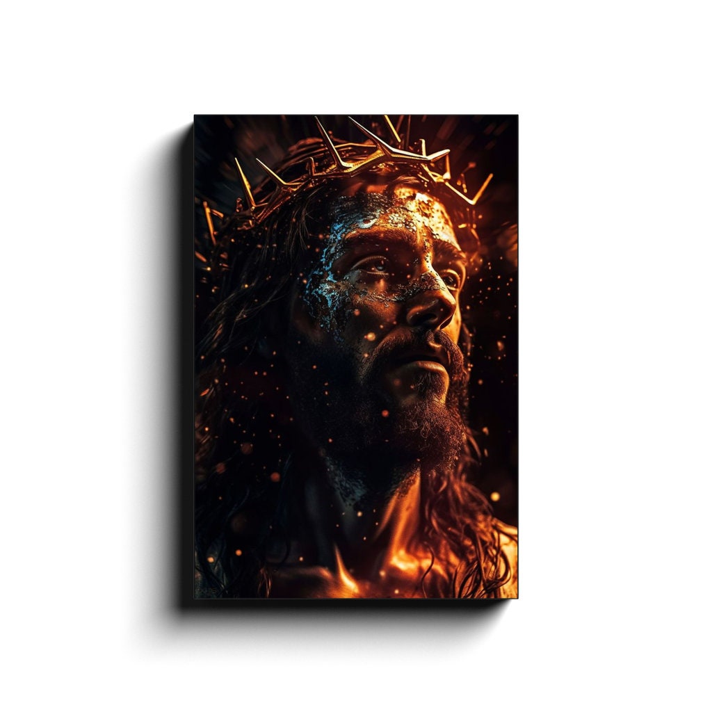 Sun of Light: Spiritual Jesus Sun Canvas Art - Etsy