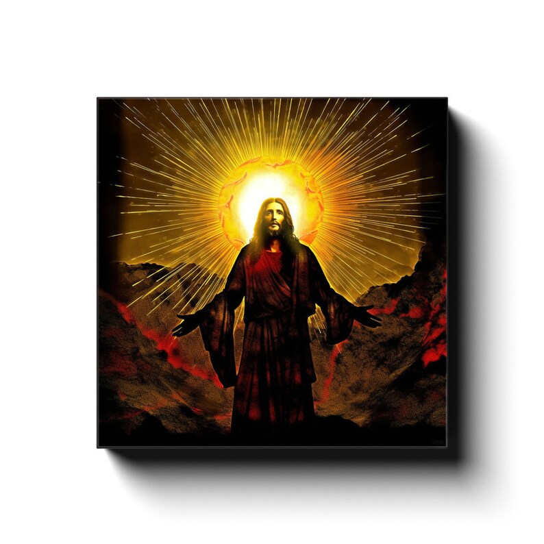Divine Shine: Jesus With Sunburst Canvas Print - Etsy