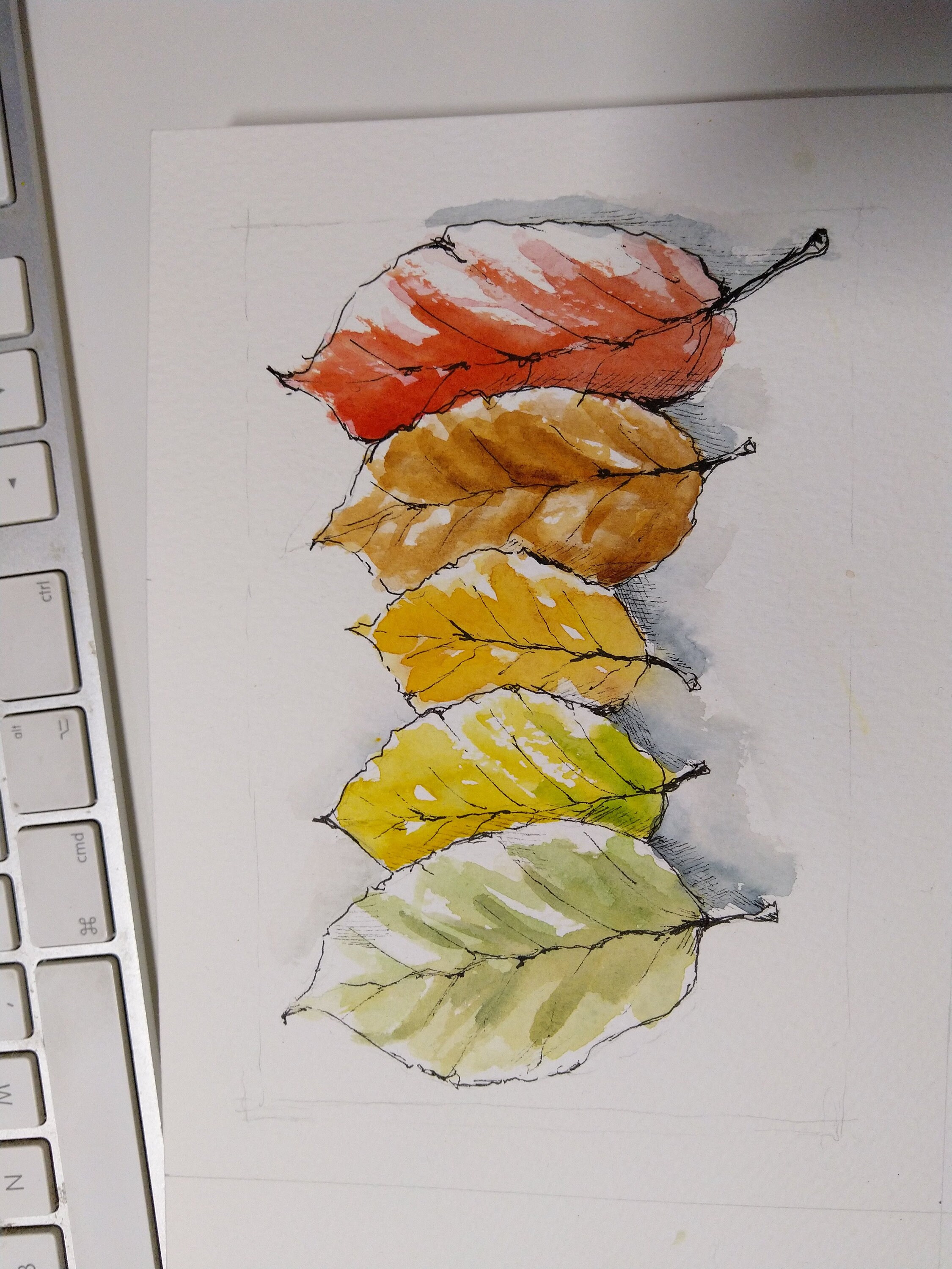 Custom 'pen & Colour' Sketch Style Painting - Etsy UK