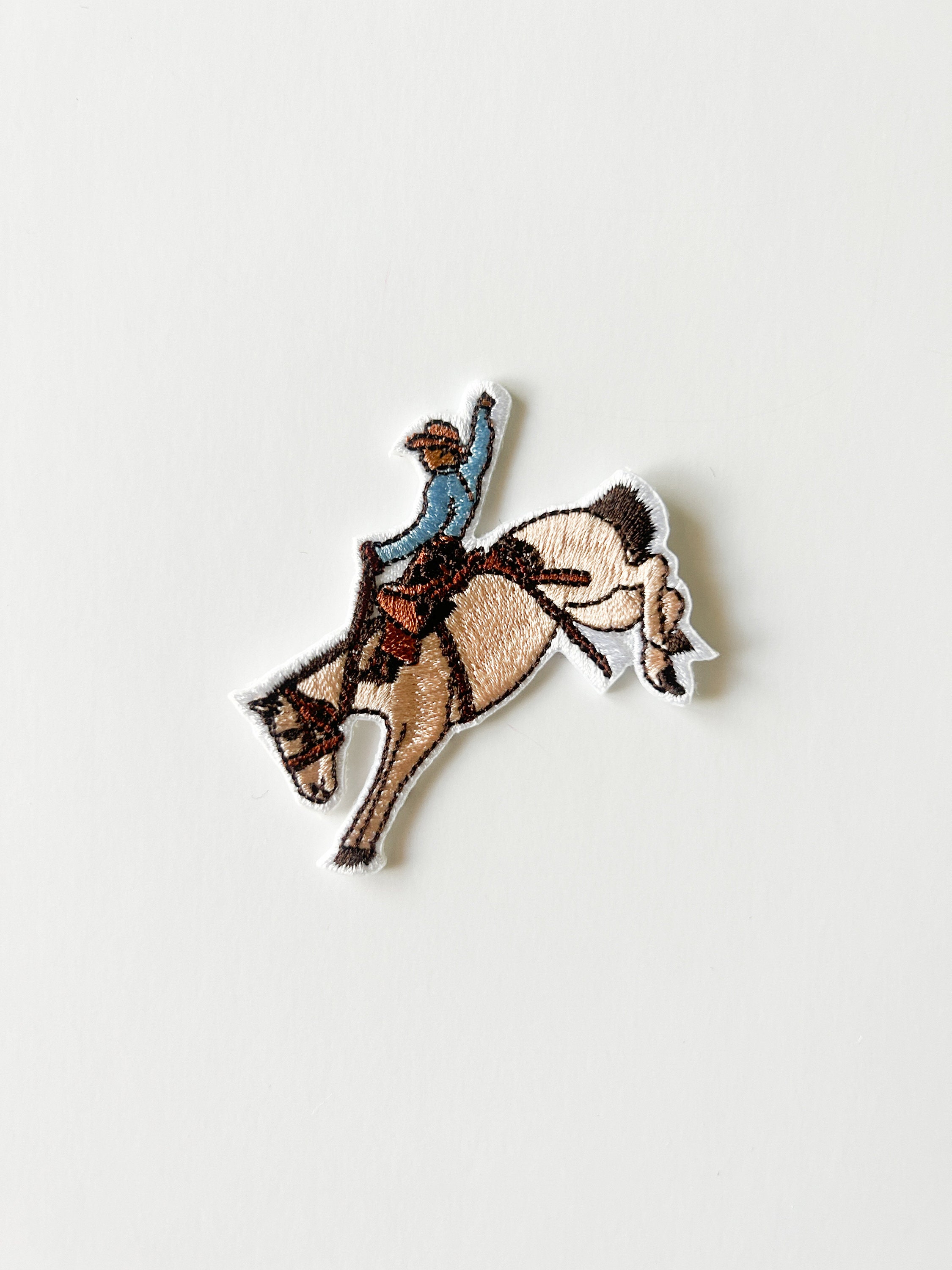 Bucking Bronco Patch Embroidered Iron-on Patch Southern Outlaw Country ...
