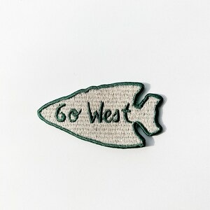 Go West Arrowhead Embroidered Iron on Patch | Embroidered Patch for ...