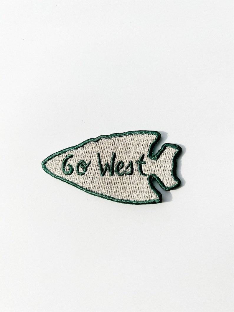 Go West Arrowhead Embroidered Iron on Patch | Embroidered Patch for ...