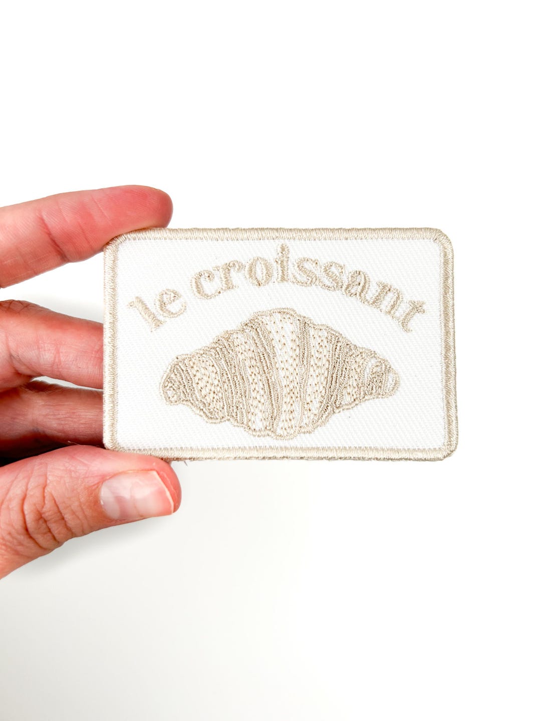 Le Croissant Embroidered Iron-on Patch – Brown – French Bakery, Pastry Lover, Foodie, Cute ...