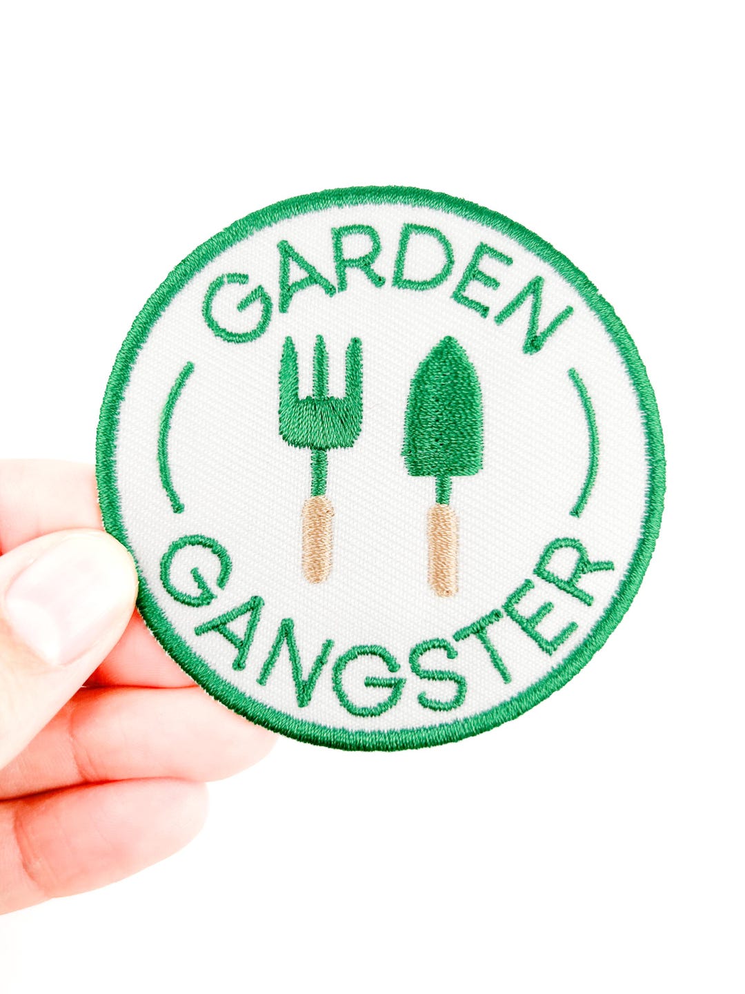 Garden Gangster Embroidered Iron-on Patch - Patch for Hats, Clothing ...