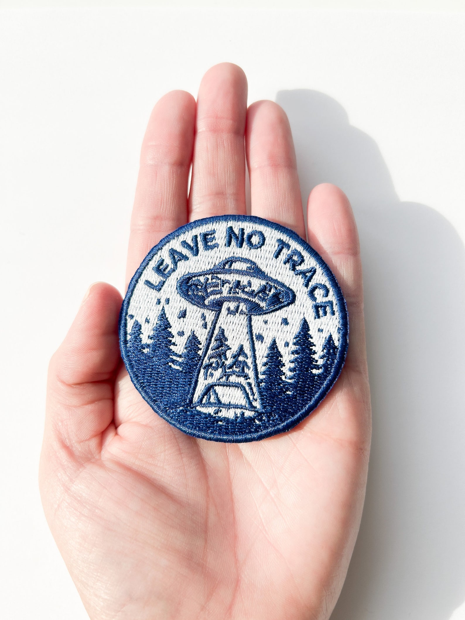 Leave No Trace UFO Patch Embroidered Camping UFO Iron-on Patch - Etsy